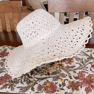 Chapeau Tresse | Accessories | Crochet Open Weave Floppy Hat | Poshmark